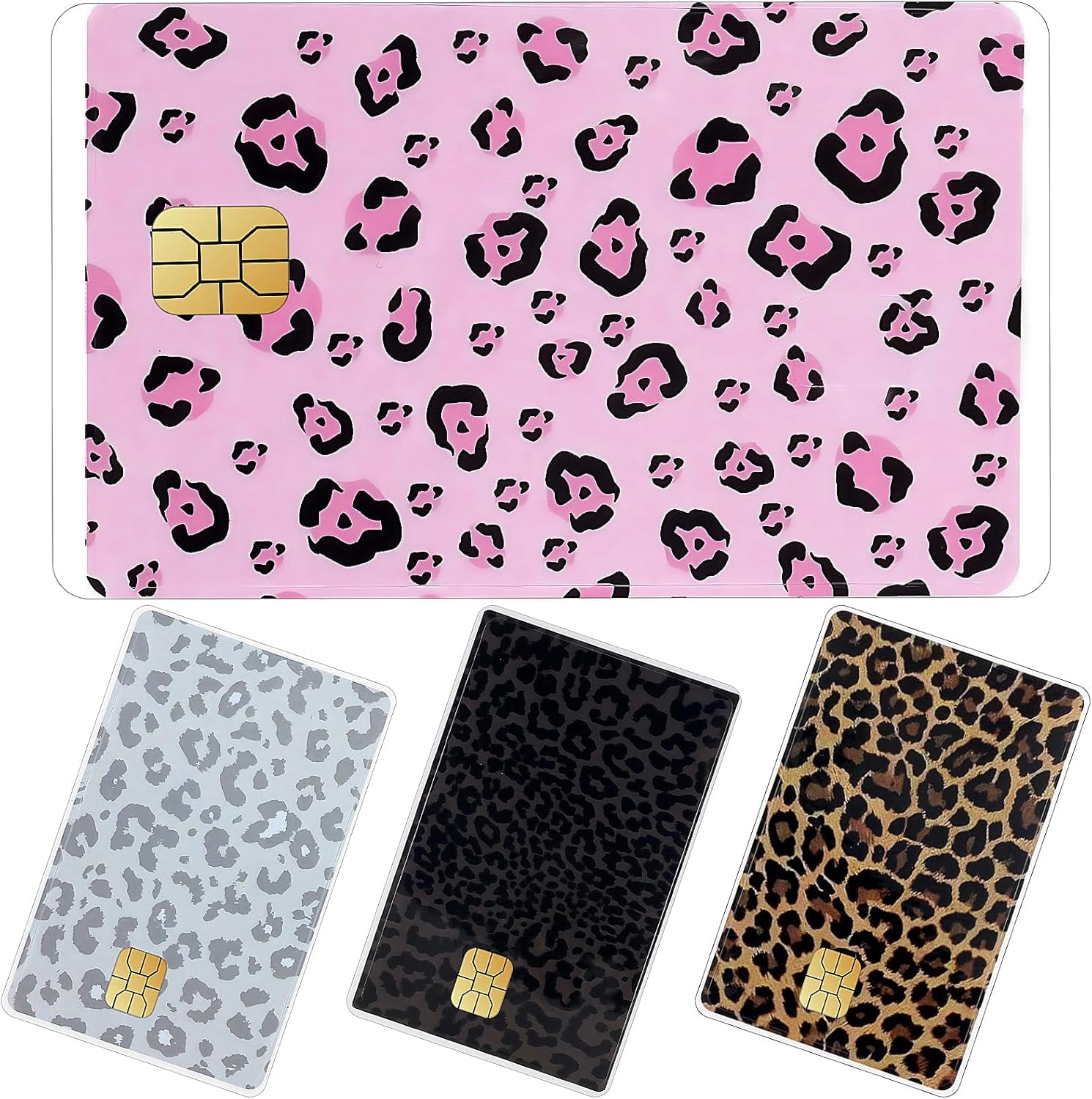 Credit Card Stickers 4-Pack, Leopard Print Vinyl Skins for Debit Cards ...