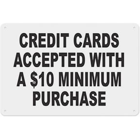 Credit Card Only Sign