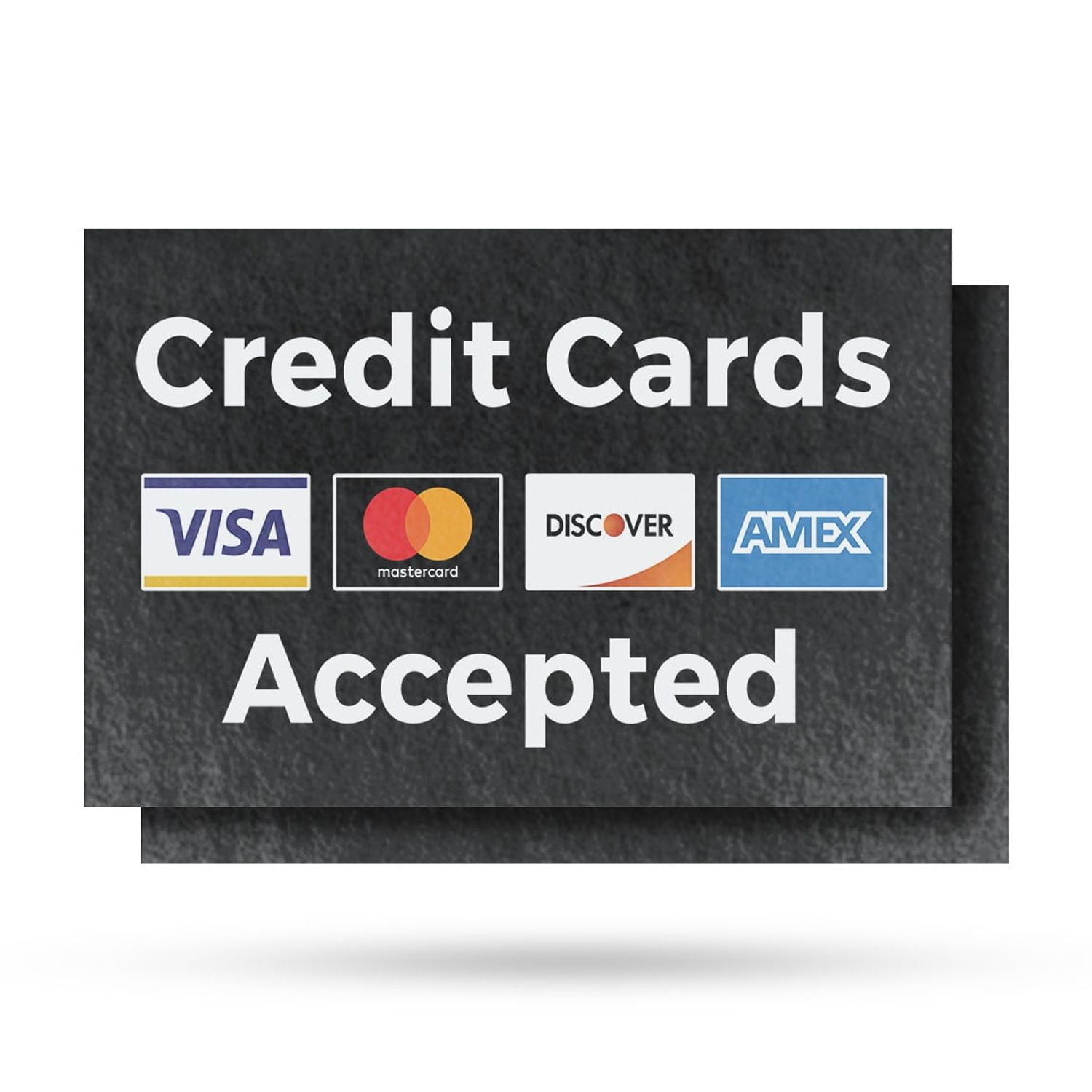 Credit Cards Accepted Vinyl Decal 2 Pack of 24 Inch x 36 Inch ...