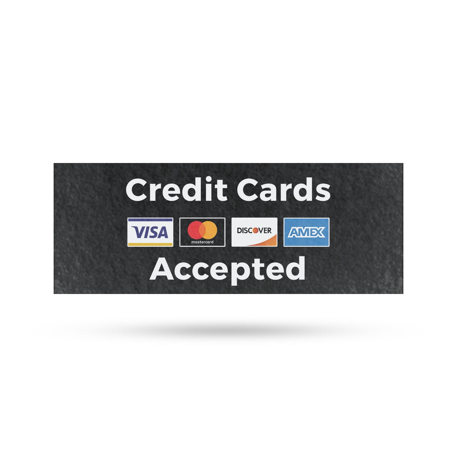 Credit Cards Accepted Vinyl Decal 24 Inch x 9 Inch Weatherproof Heavy ...