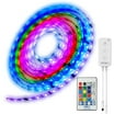Intertek 18ft LED Rope Light with 180 Multicolor LEDs, 8 Color Settings ...