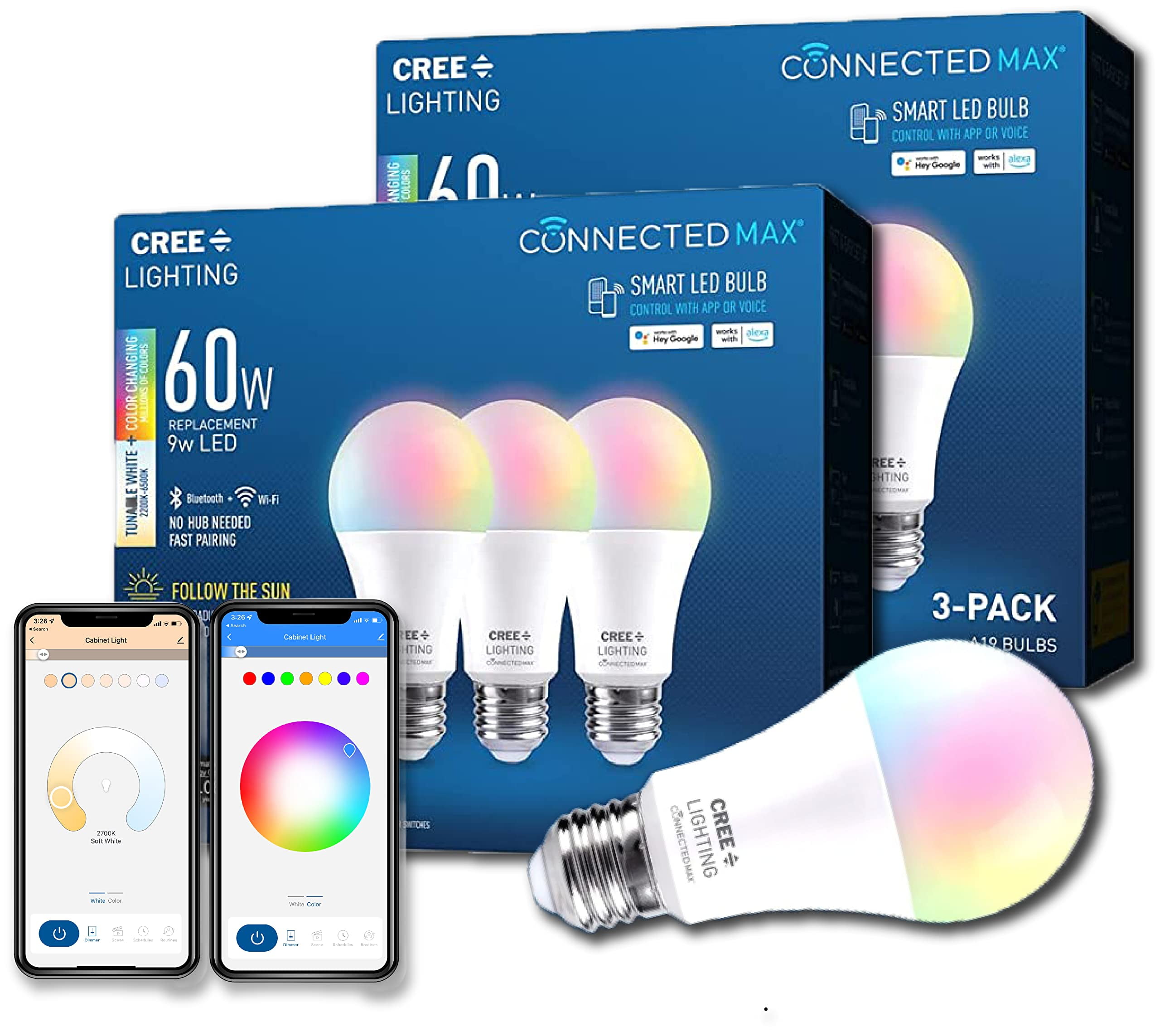 Cree Lighting Connected Max Smart Led Bulb A19 60W Tunable White ...