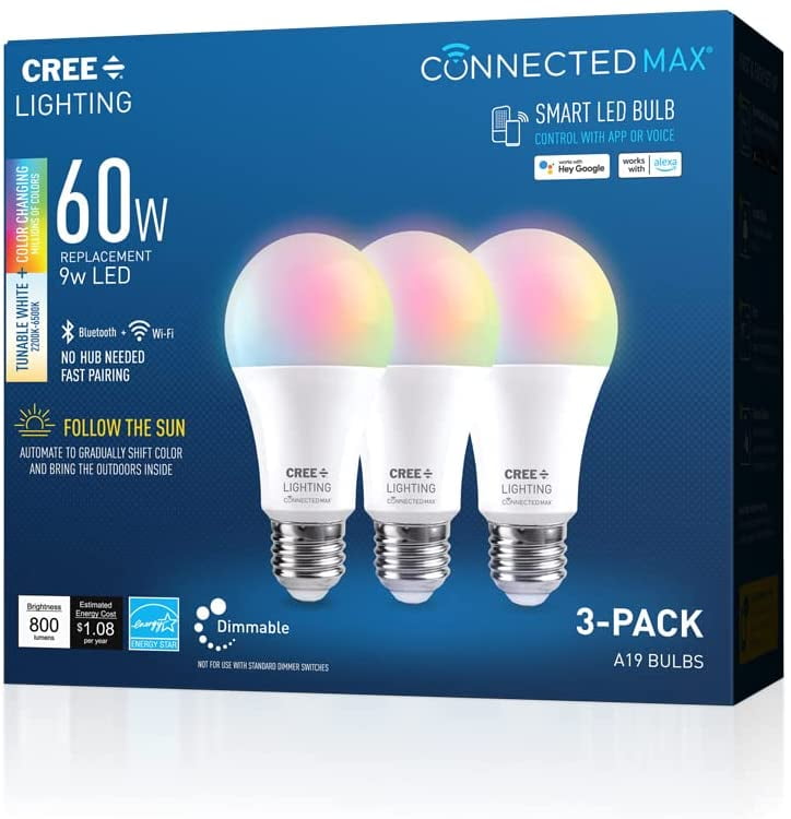 Cree Lighting Connected Max Smart Led Bulb A19 60W Tunable White ...