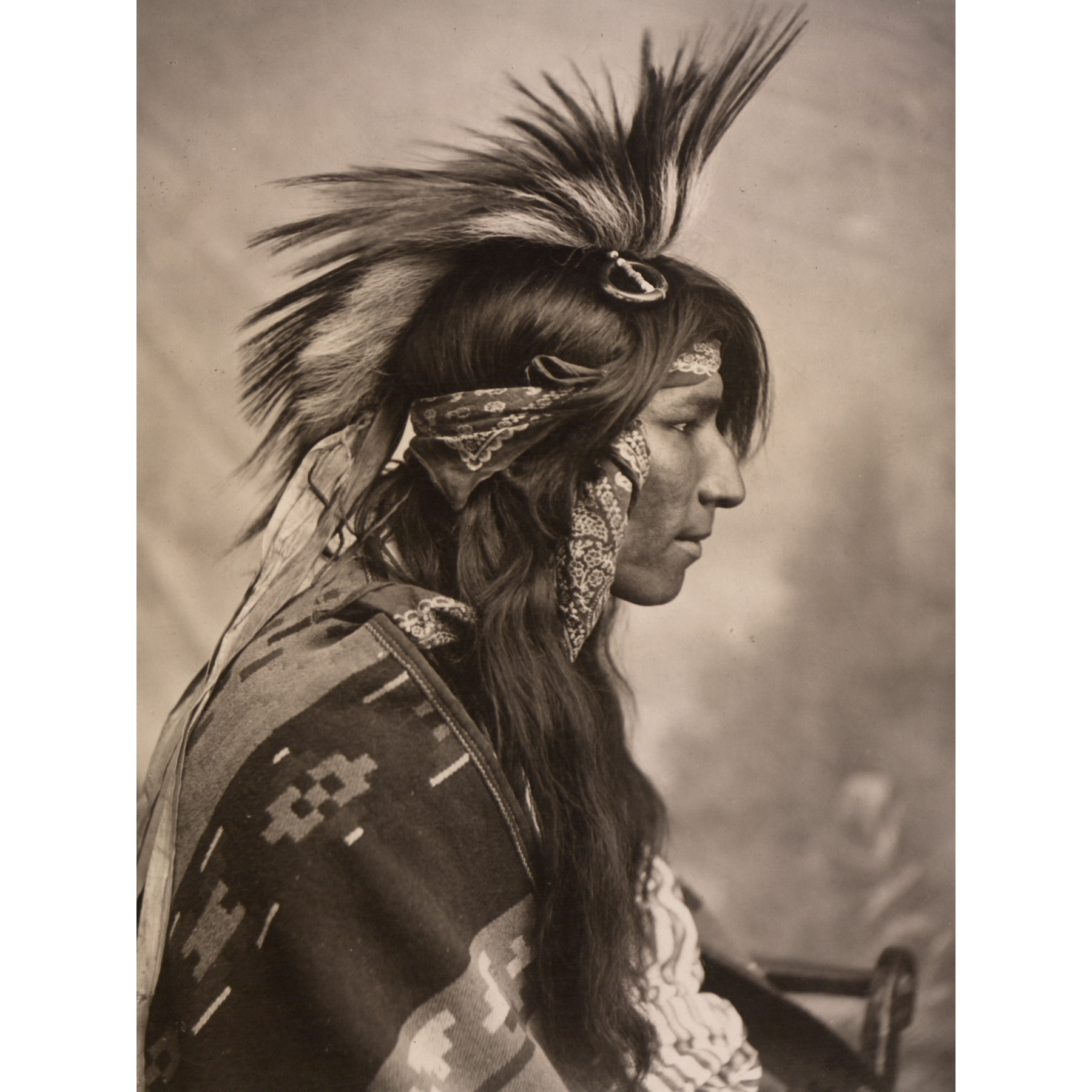 Cree Native American Headdress Old Photo Extra Large Art Print Wall ...