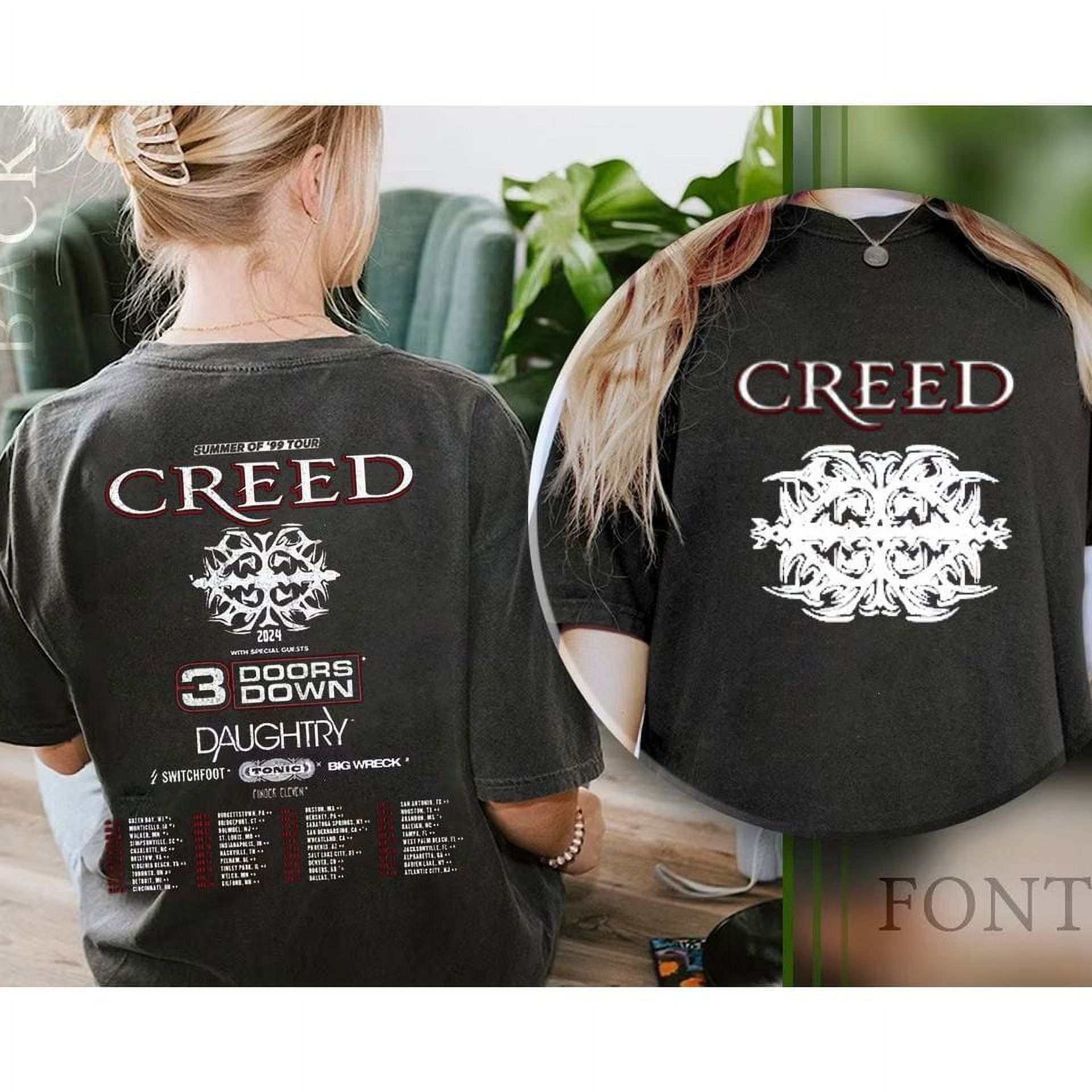 Creed 2024 Tour Summer Shirt Creed Band Fan Shirt Creed 2024 Concert ...