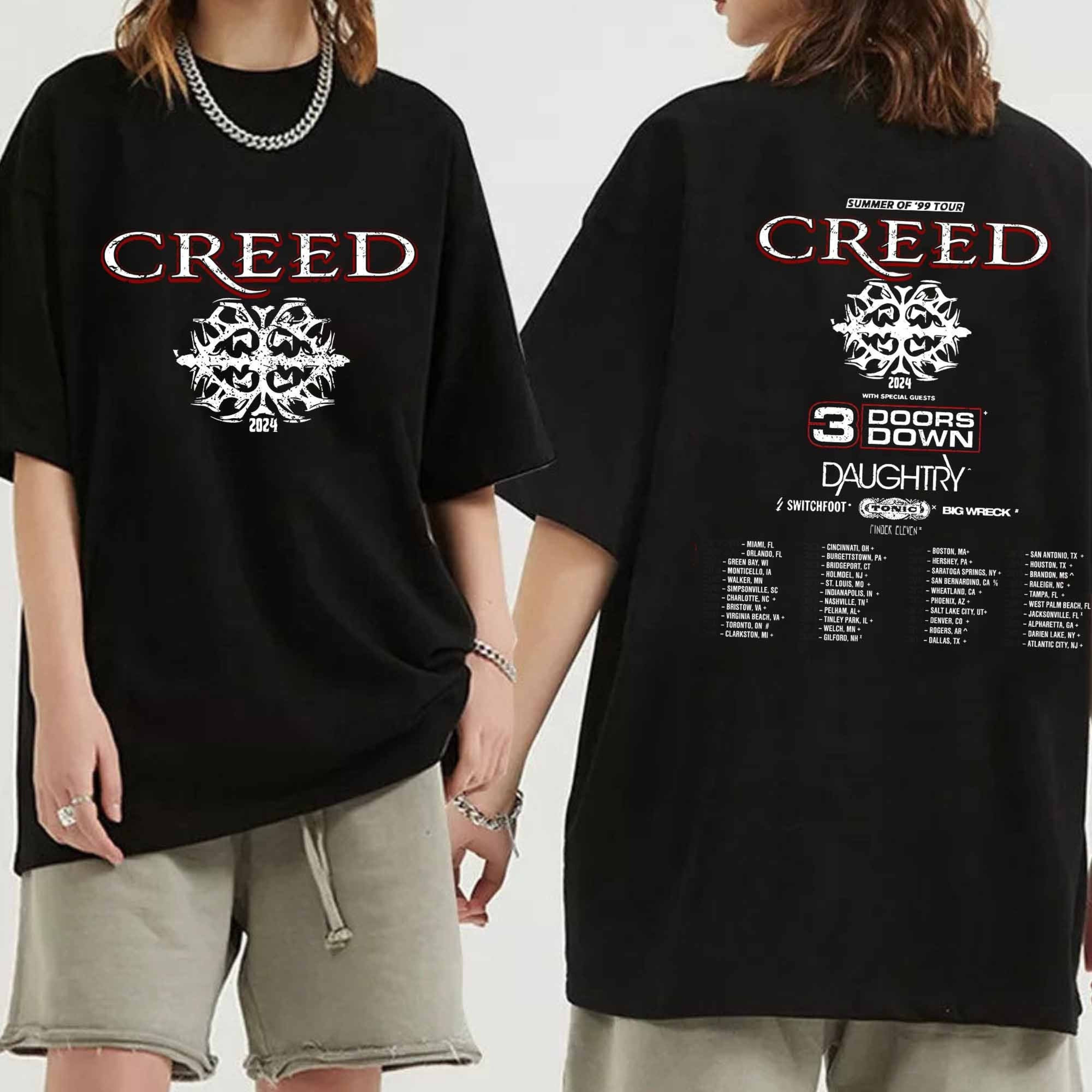 Creed 2024 Tour Summer of ’99 Tour Shirt, Creed Band Fan Shirt, Creed ...
