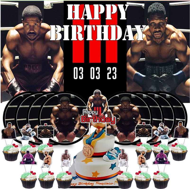 Creed 3 Movie Party Decor Decorations Plates Background Cake Topper ...