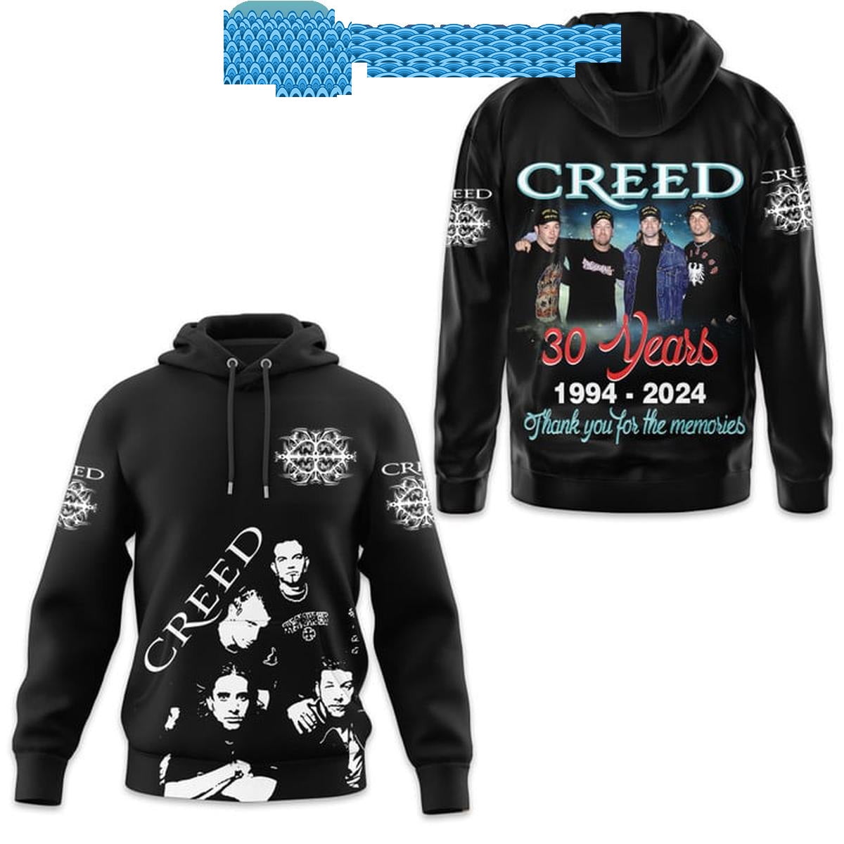 Creed 30 Years 1994-2024 Thank You Hoodie T Shirt - Walmart.com