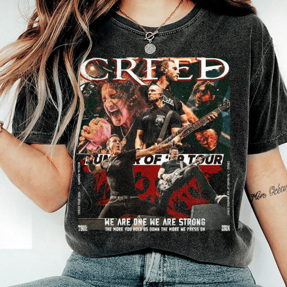 Creed Band 2024 Summer Of 99 Tour Shirt Creed Rock Band 90s Concerts ...