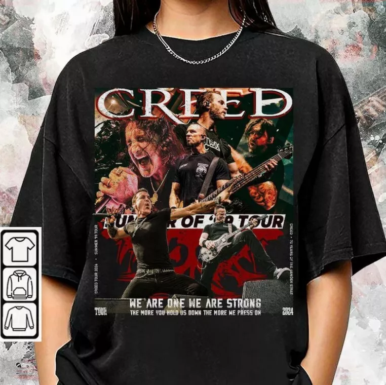 Creed Band 2024 Tour Summer Of 99 Tour Shirt Creed Rock Band 90s