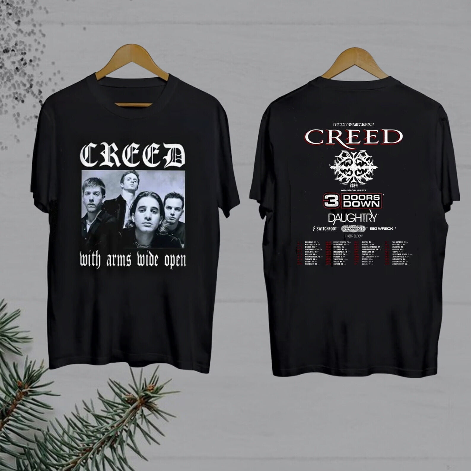 Creed Band 2024 Tour Summer of ’99 Tour Shirt, Creed Rock Band Fan Gift Shirt - Walmart.com