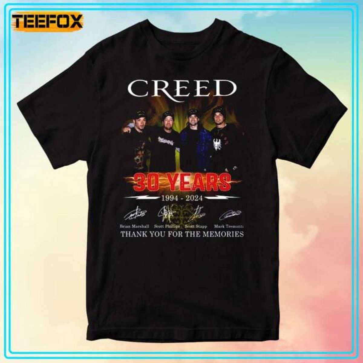 Creed Band 30 Years 1994-2024 Signatures T-Shirt - Walmart.com