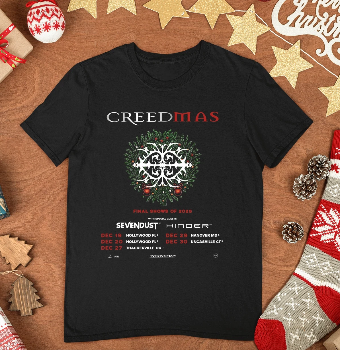 Creed Band Creedmas 2025 Tour Gift Xmas T Shirt All Size - Walmart.com