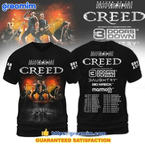 Creed Band Summer Of 99 Tour North America 2025 Shirt - Walmart.com