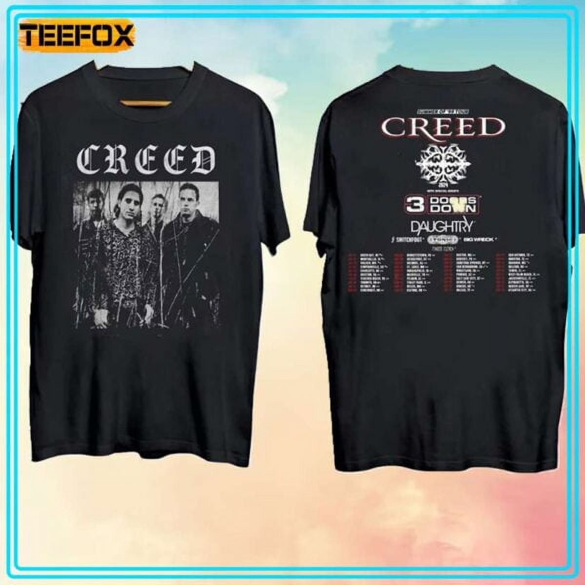 Creed Band Summer of ’99 Tour 2024 3 Doors Down T-Shirt - Walmart.com