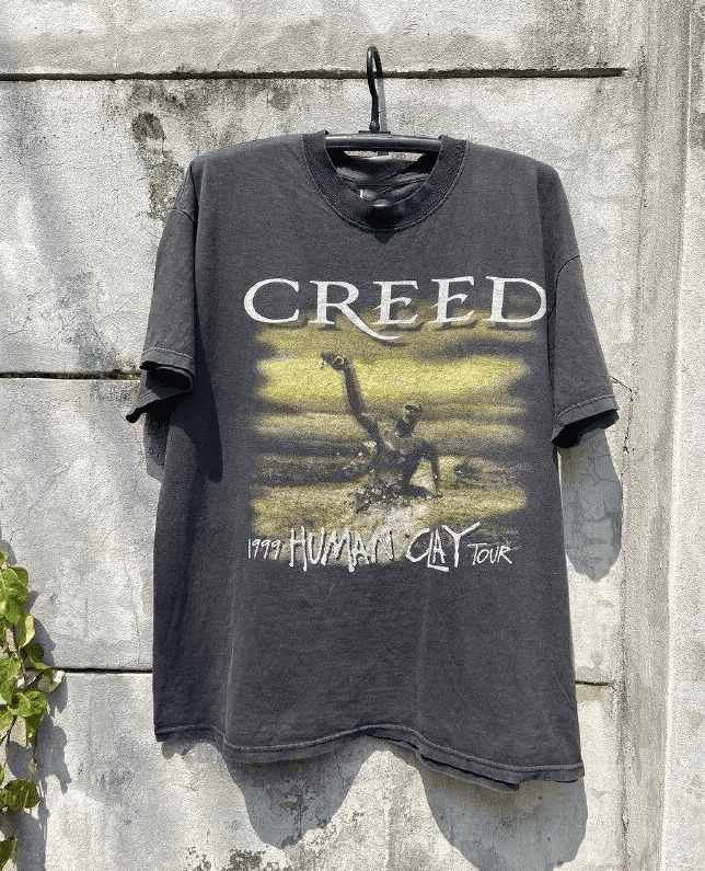 Creed Human Clay Cotton Black Unisex T-Shirt Funny Shirt, Comfort Wear ...