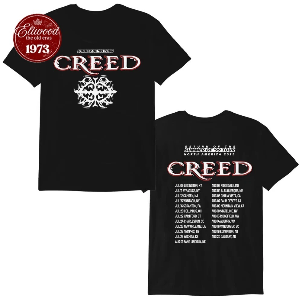 Creed Rock Band Tour Shirt 2025, Creed Return to Summer of '99 Tour ...
