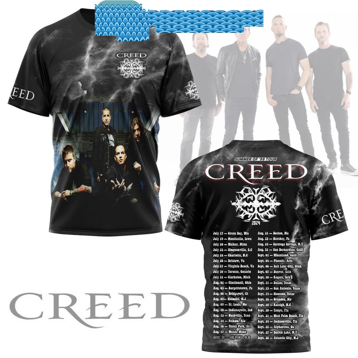 Creed Summer Of 99 Tour 2024 Schedule Fan Hoodie T-Shirt - Walmart.com