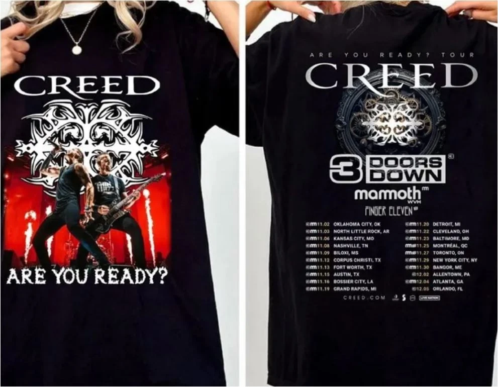 Creed Tour 2025 Shirt, Creed Summer of 99 Tour Shirt - Walmart.com