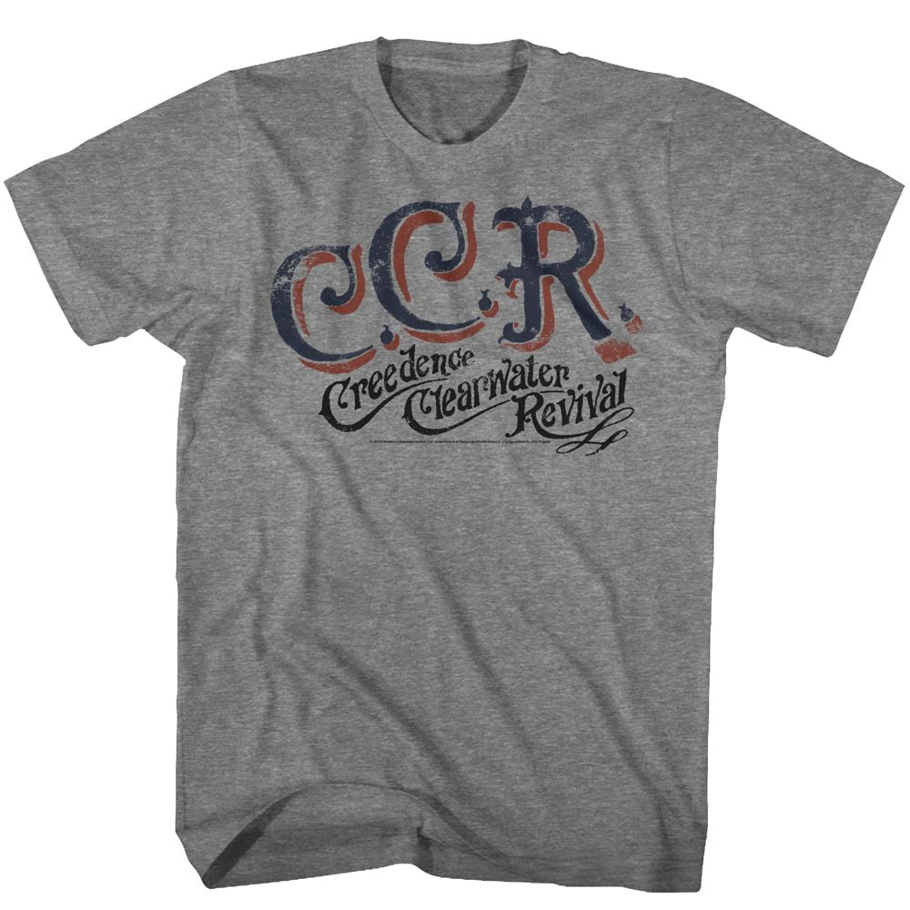 Creedence Clearwater Revival CCR Graphite Heather Adult T-Shirt ...