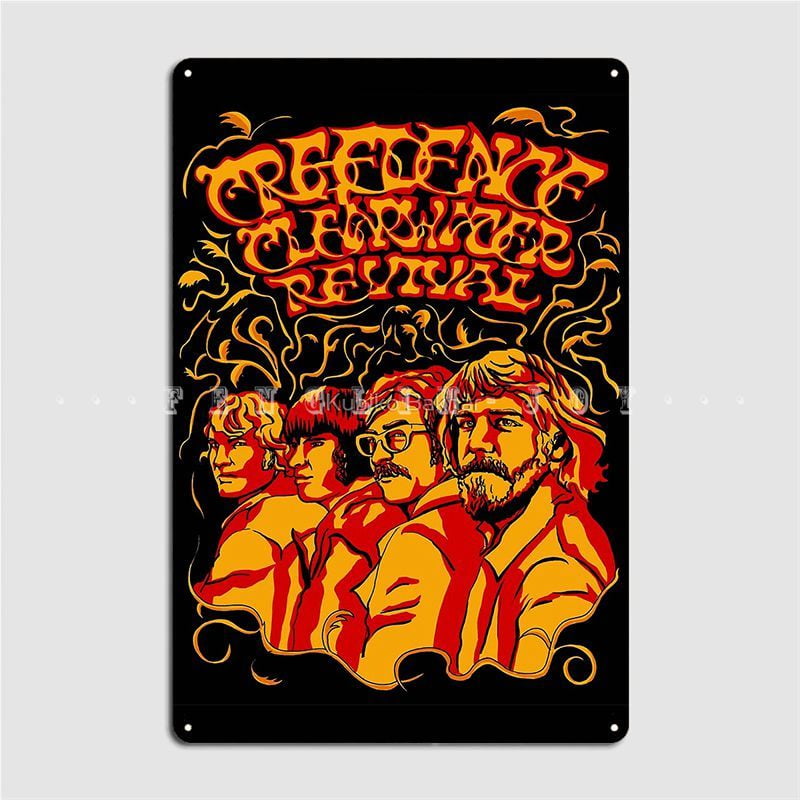 Creedence Clearwater Revival Ccr Poster Metal Plaque Wall Cave Garage ...