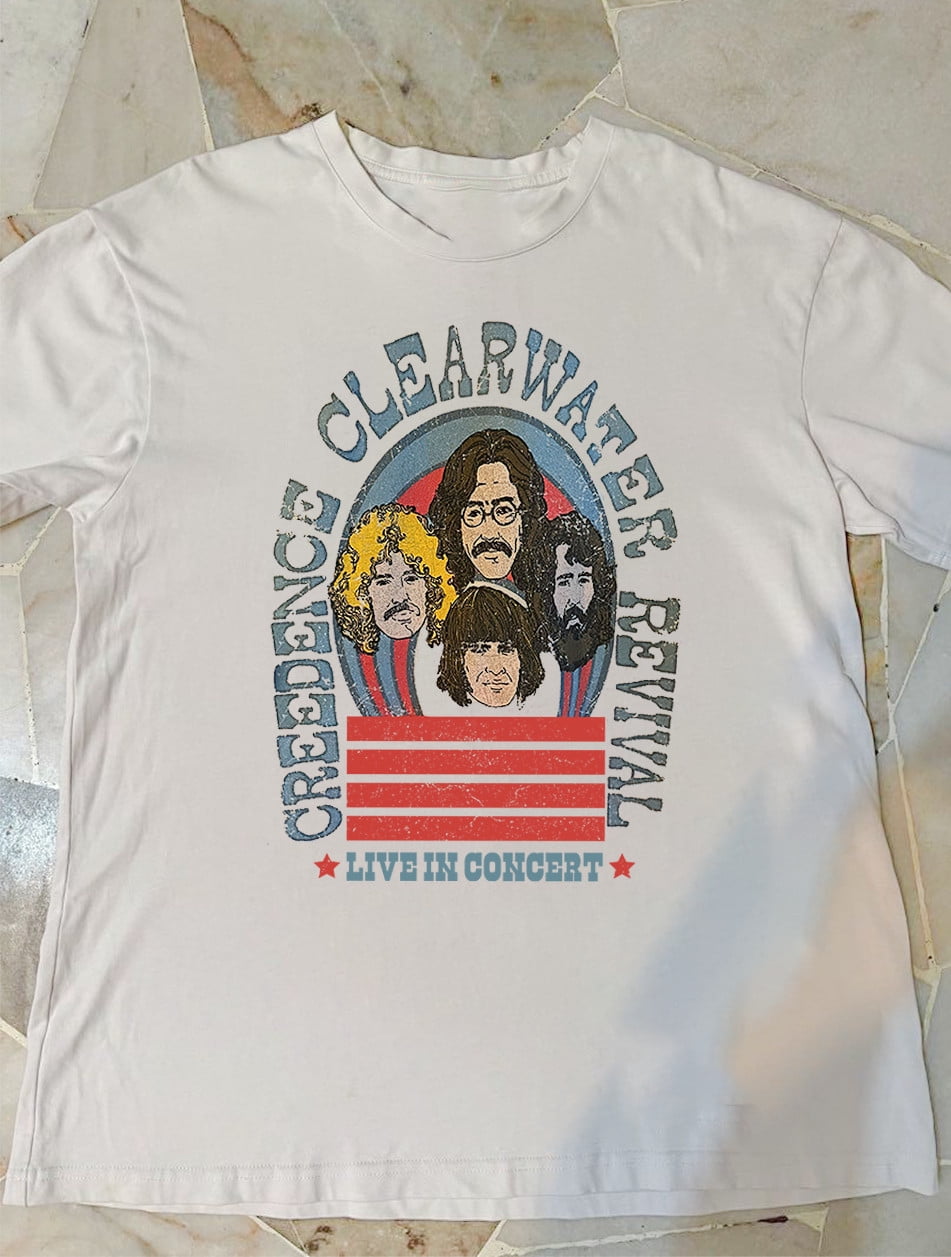 Creedence Clearwater Revival In Concert Short Sleeve T-Shirt All Size ...