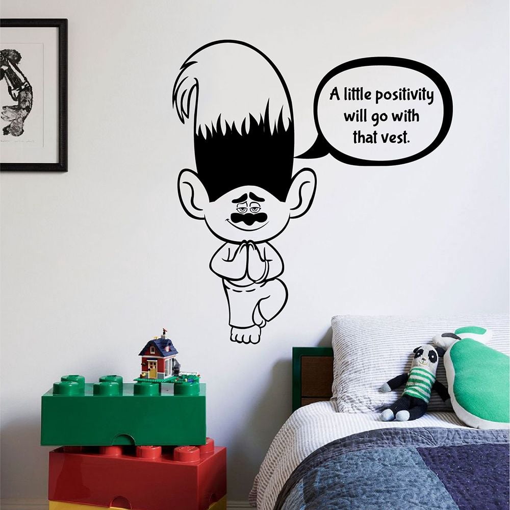 Creek Troll Trolls Movie Quote Cartoon Character Wall Sticker Art Decal ...