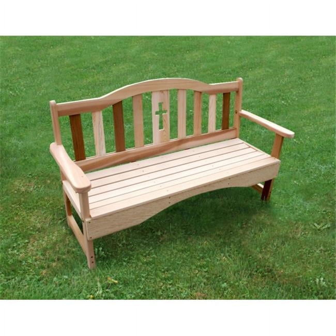 Creek Vine Designs Cedar Holy Cross Garden Bench 4 ft. - Walmart.com