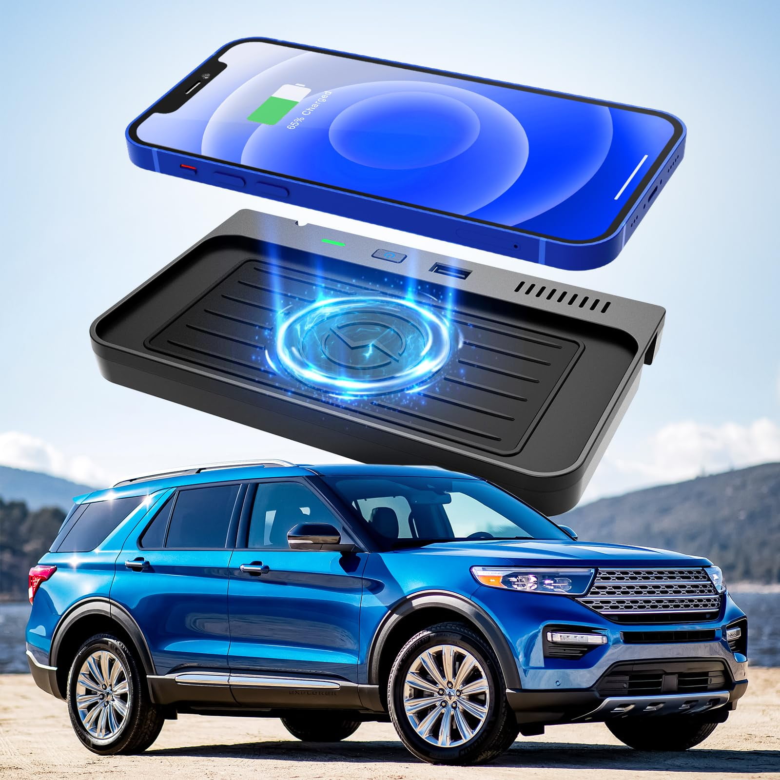CreekT Wireless Car Charger for Ford Explorer Center Console ...