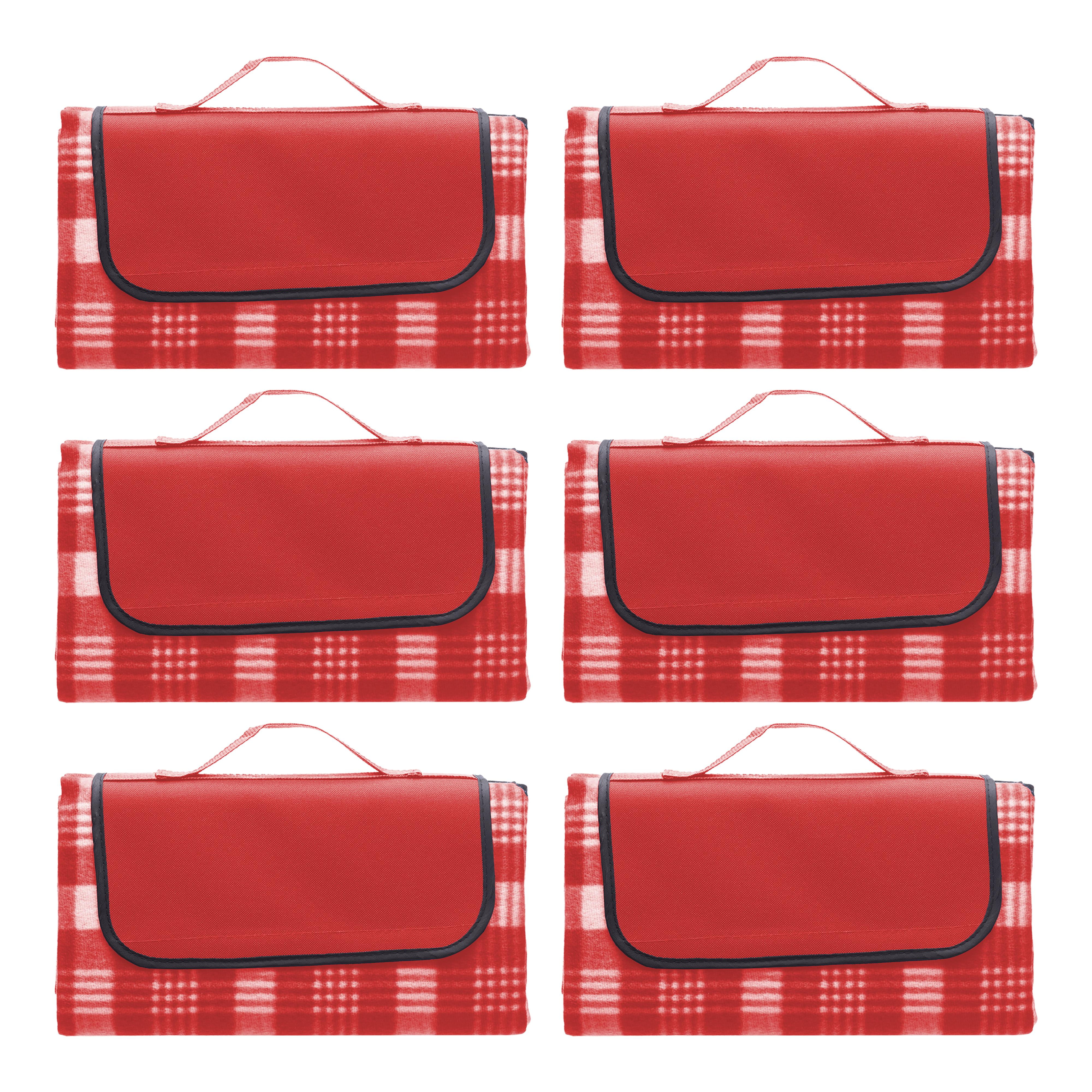 Creekside Roll Up Picnic Blankets Set of 6, Bulk Pack - Great outdoor ...