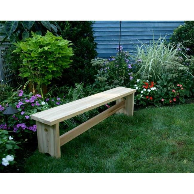 Creekvine Designs 5 ft. Cedar 1800 Traditional Bench with Slant Brace ...