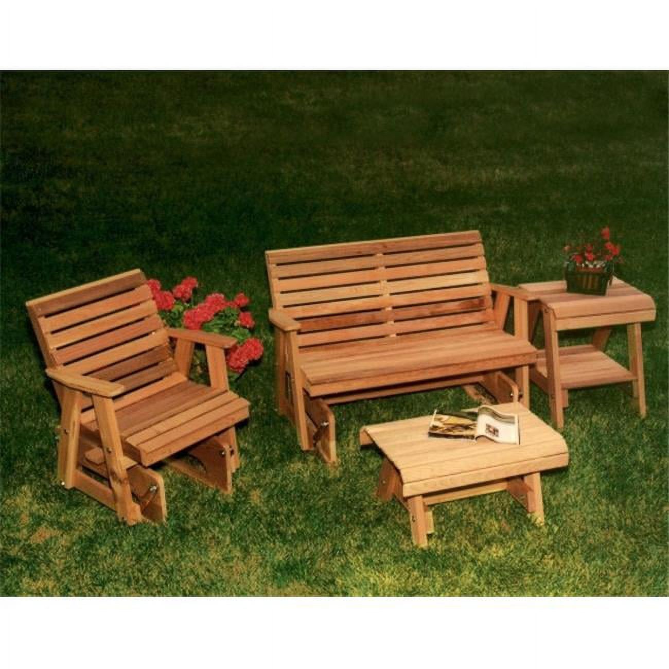 Creekvine Designs Cedar Rocking Classic Gliders & Tables Set - Walmart.com