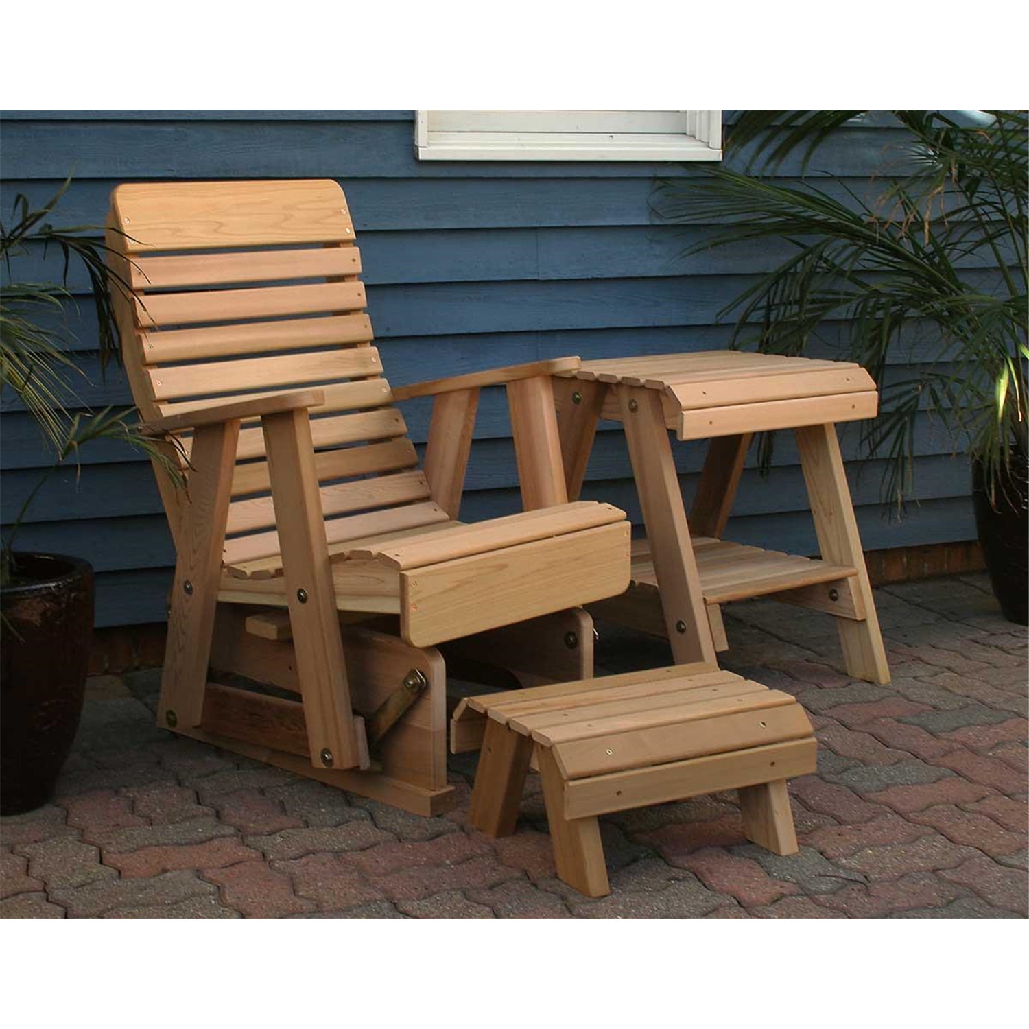 Creekvine Designs Cedar Twin Ponds Rocking Glider Chair Set - Walmart.com