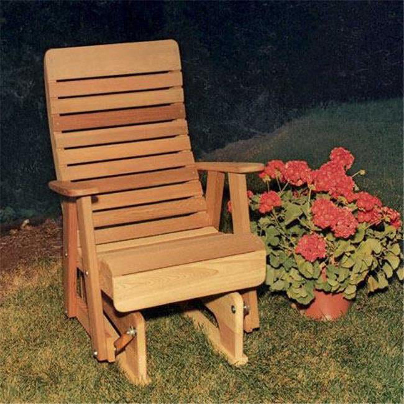 Creekvine Designs WF1230-2CVD 2 ft. Cedar Twin Ponds Rocking Glider ...