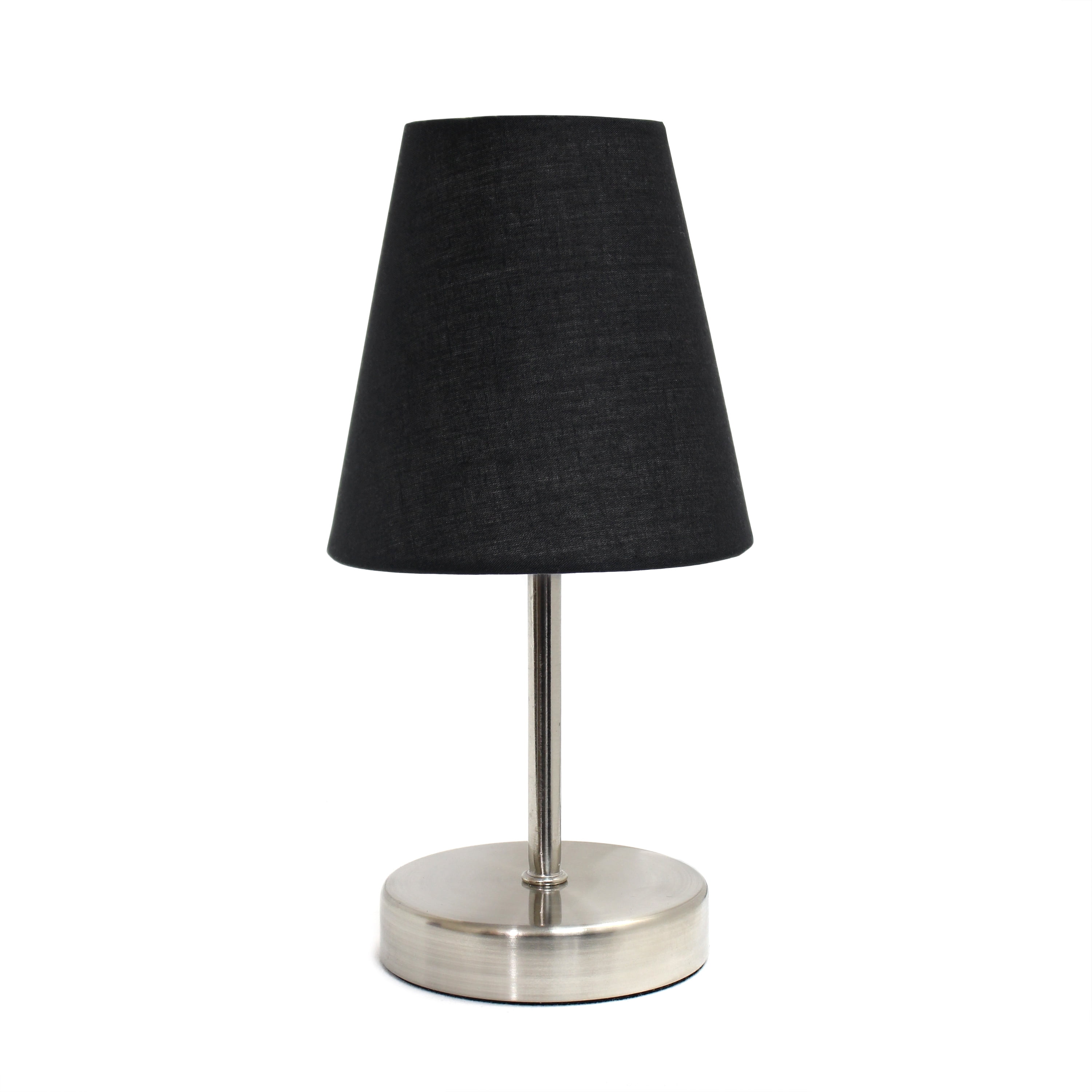 Creekwood Home 10.5" Iconic Duo Mini Sand Nickel Table Lamp Two Pack ...