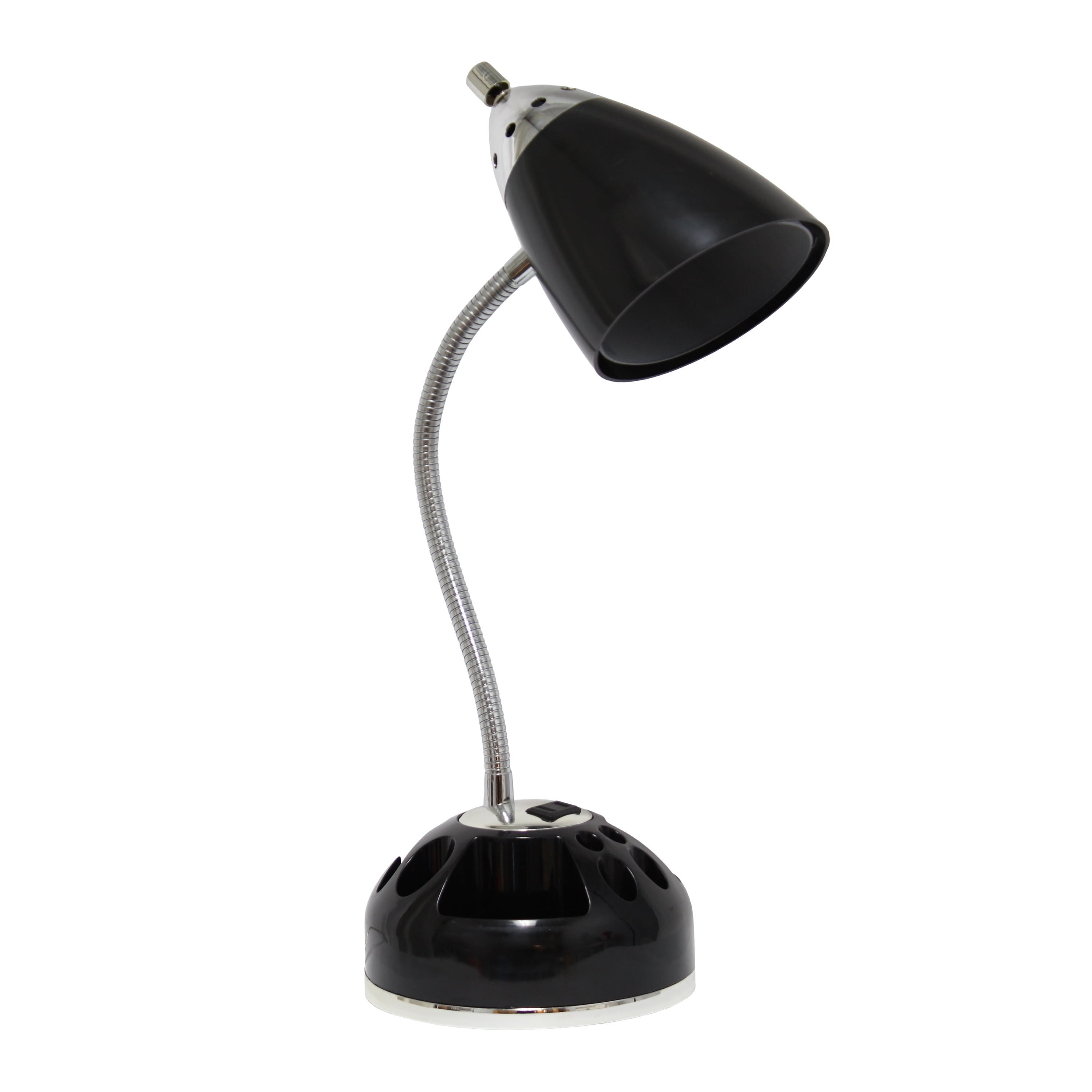 Creekwood Home 19.5" Basic Swivel Desk Lamp with Charging Outlet and ...