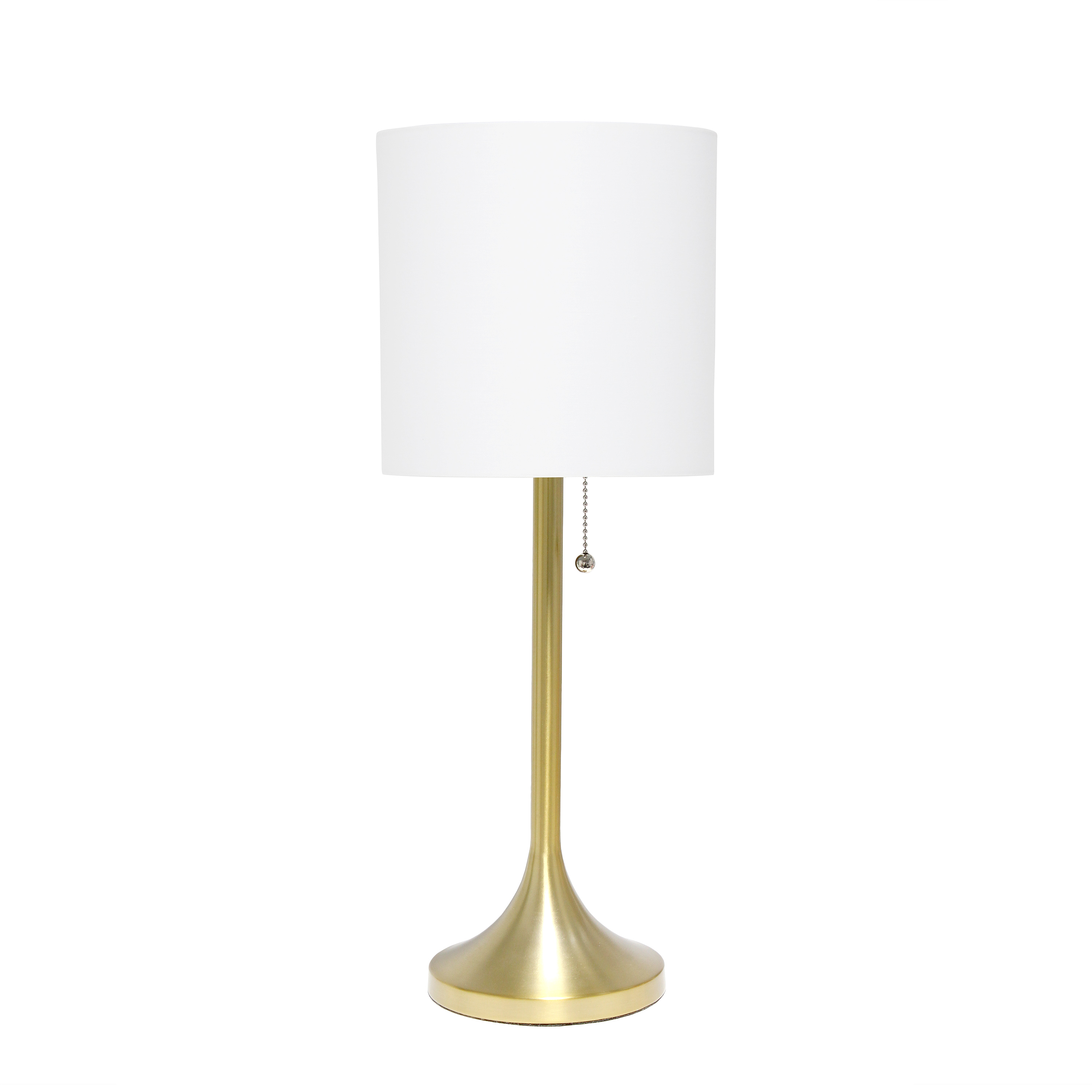 Creekwood Home 21.25" Modern Glam Table Lamp, Gold Base With White ...