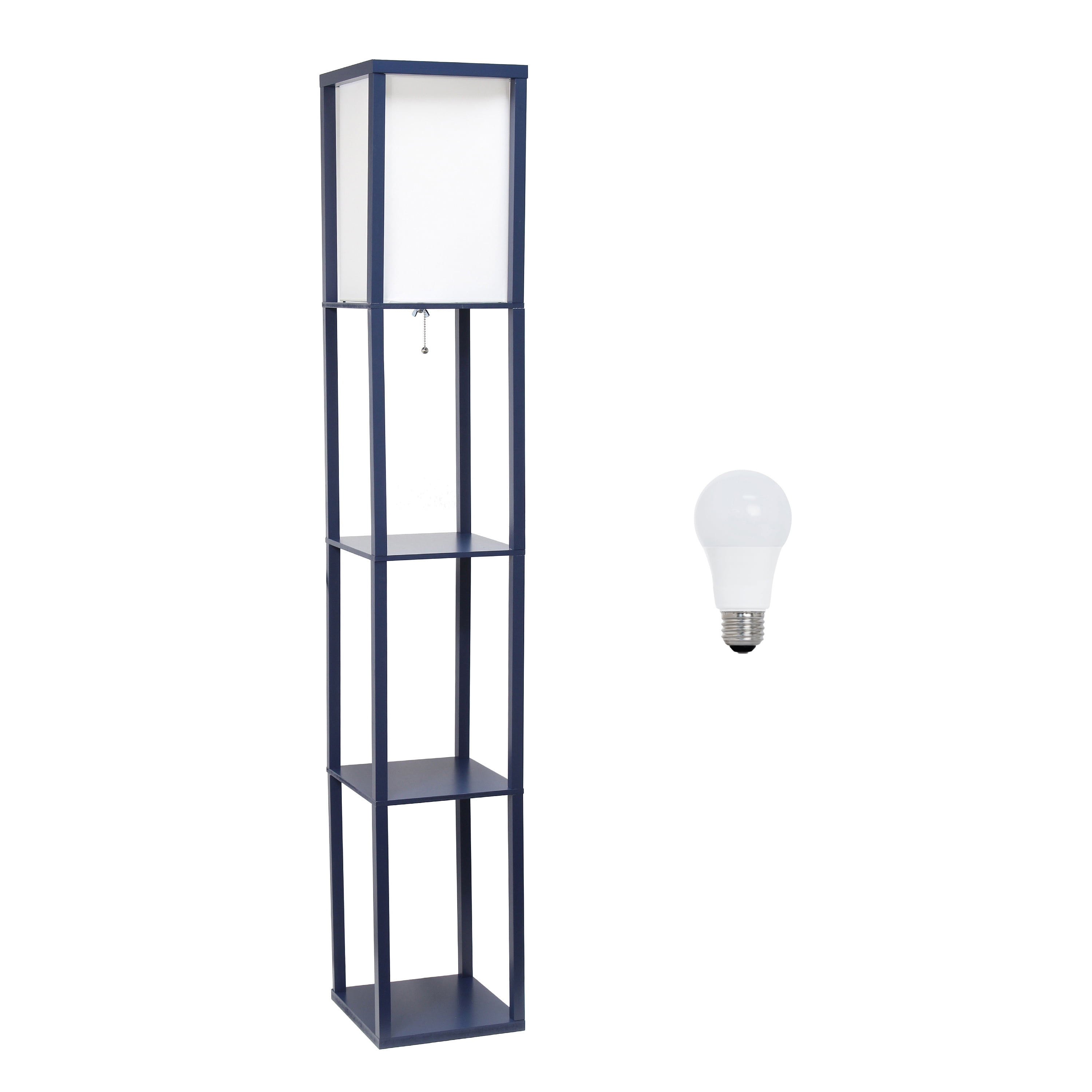 Creekwood Home 62.5" Contemporary 3-Tier Storage and Display Floor Lamp ...