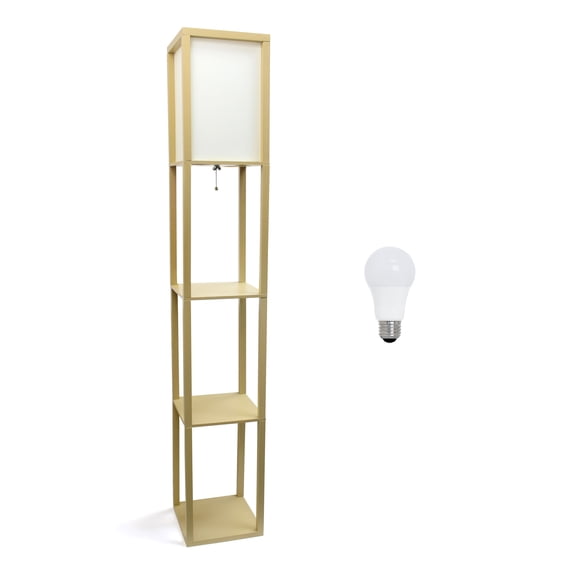 Free Shipping! Creekwood Home 62.5 Tall Floor Lamp with Wooden Shelves ...
