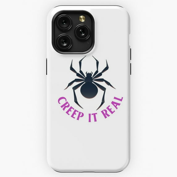 Creep It Real Funny Halloween Spider Animal Art iPhone Case 17 16 15 14 ...