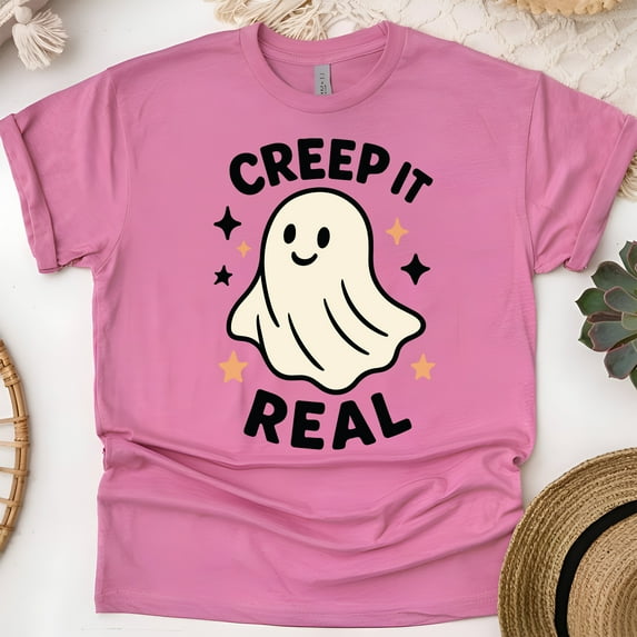 Creep It Real Shirt | Funny Ghost Graphic Tee | Unisex Casual T-Shirt ...