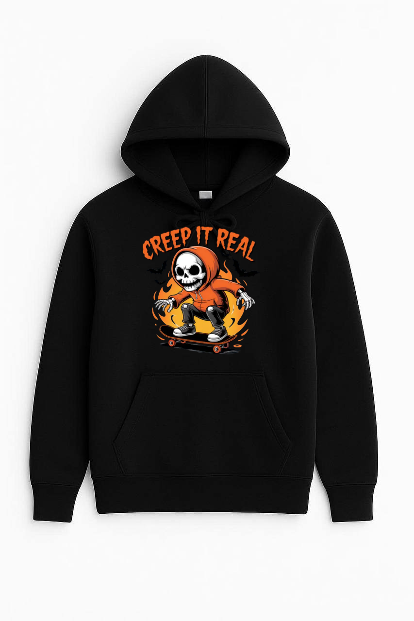 Creep It Real Spooky Halloween Quote Graphic Print Hoodie Shirt, for ...