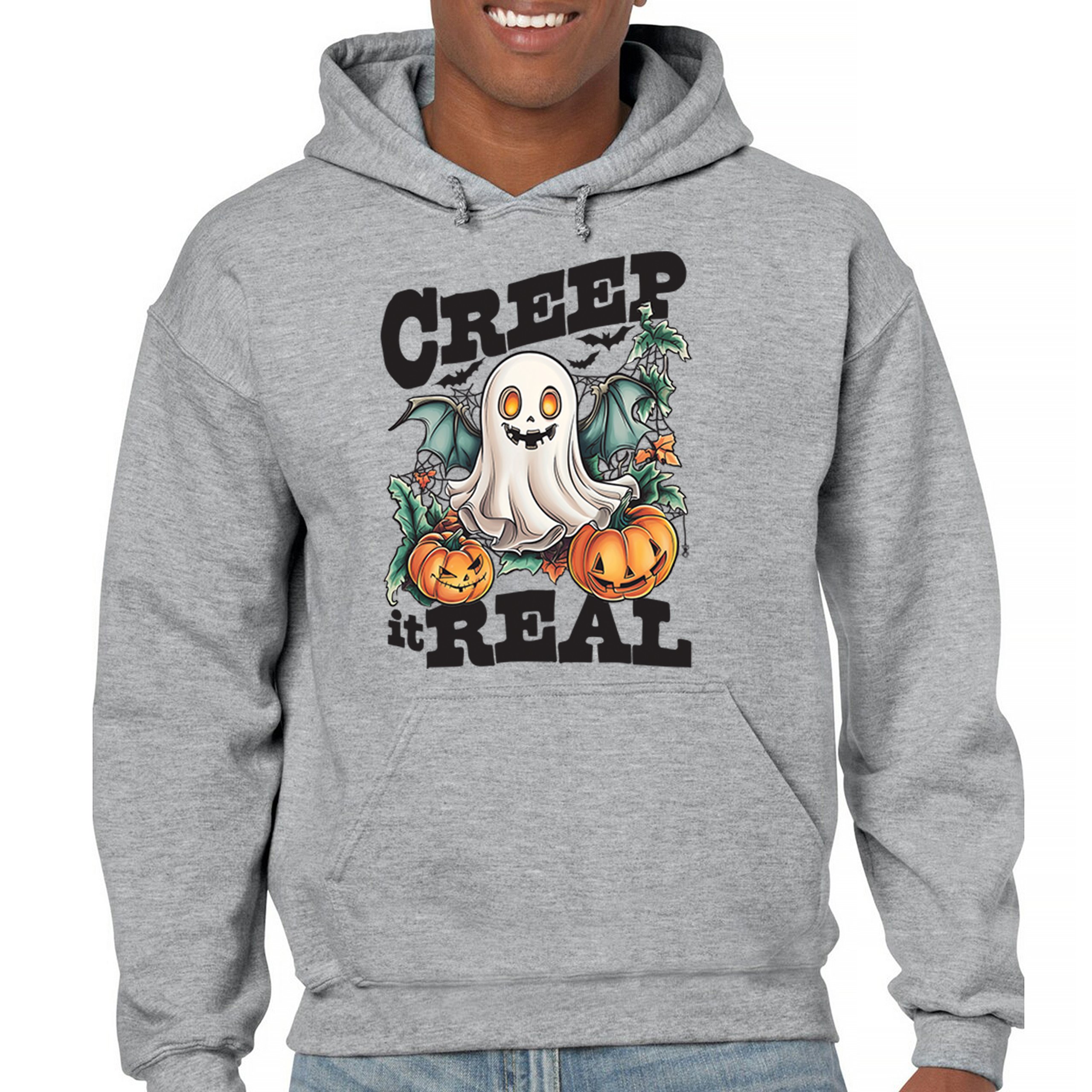 Creep It Real Sweatshirt Funny Trick Or Treat Spooky Ghost Boo Jack O ...