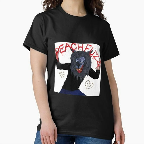 Creep Peachfuzz Werewolf Mask Horror Movie Pose Graphic H23678 T-Shirt ...