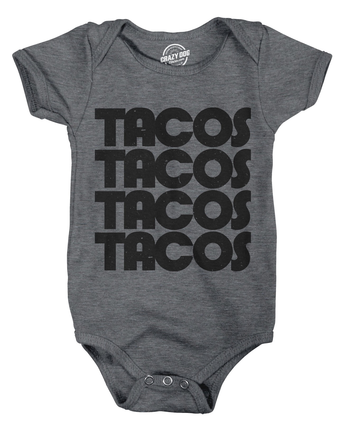 Creeper Tacos Tacos Tacos Funny Mexican Bodysuit for Newborn Baby ...