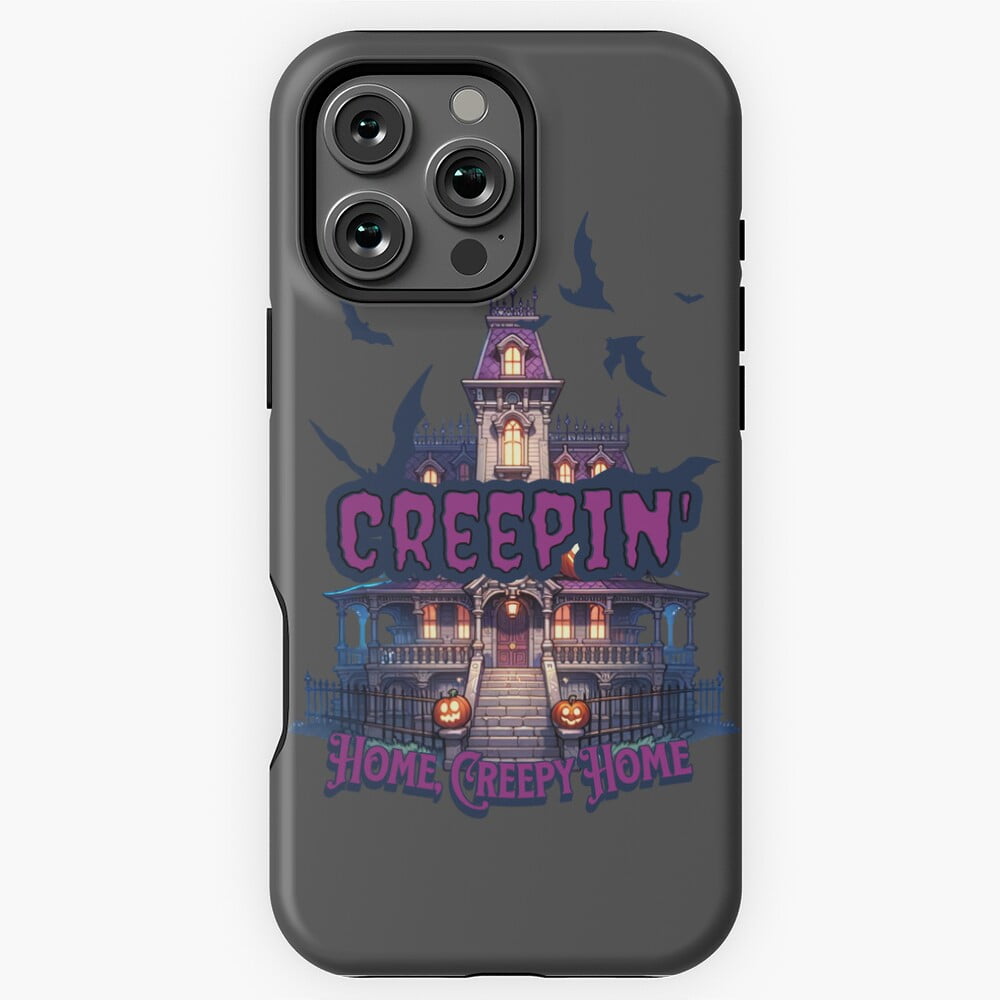 Creepin Home Creepy Home Spooky Phone Case for iPhone 16 15 14 13 12 11 ...