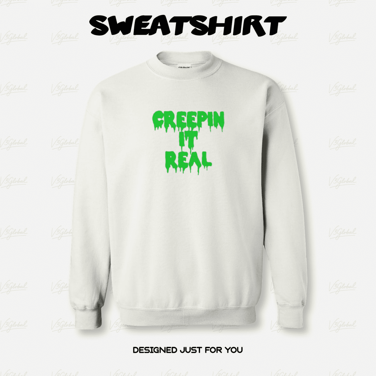 Creepin It Real Awesome Costume Halloween Party Fun Cartoon Graphic ...