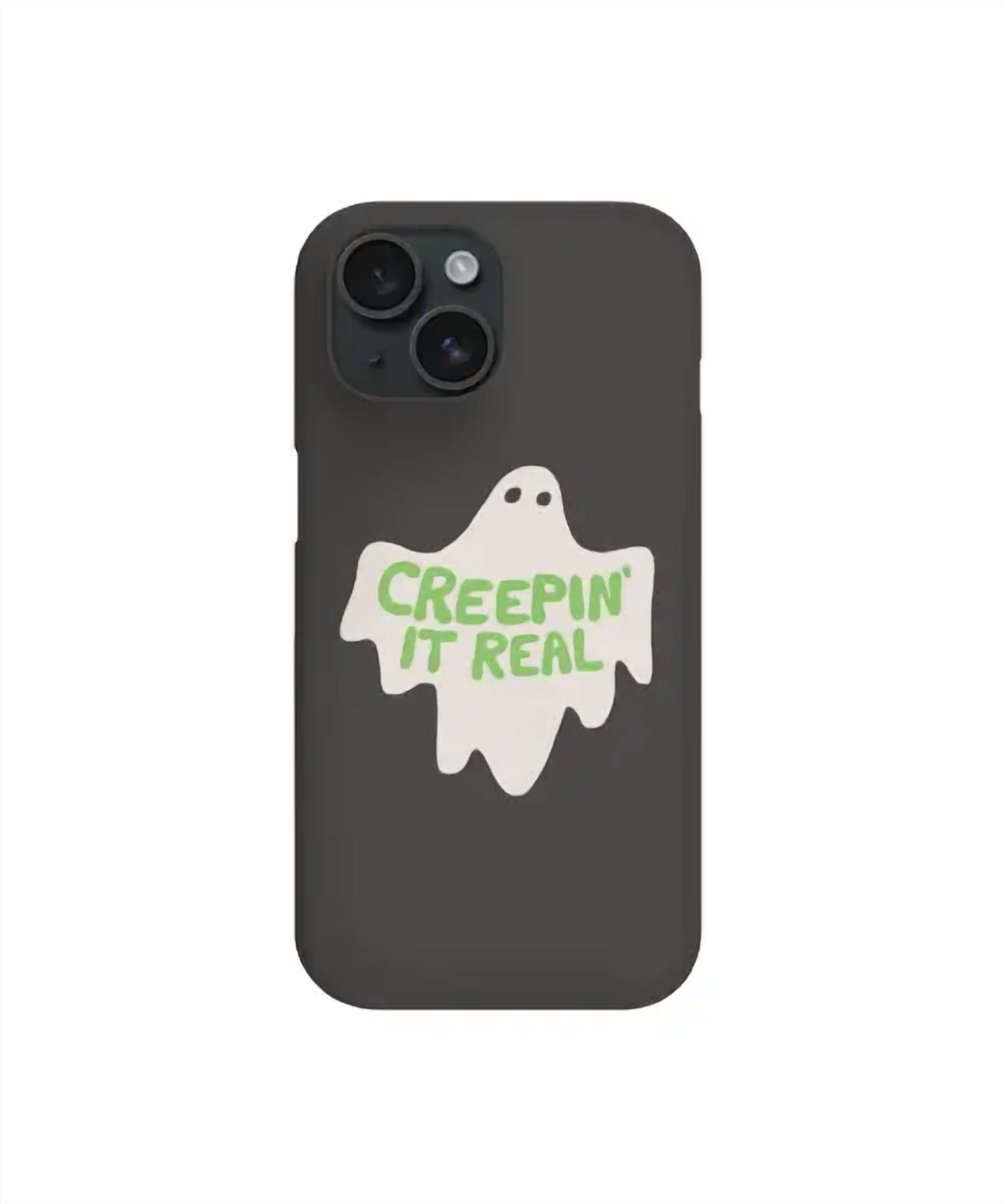 Creepin' It Real Ghost Green Text Phone Case for iPhone 16 15 14 13 12 ...