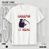 Creepin It Real Groovy Retro Ghost Halloween Fun Design Unisex T-Shirt ...
