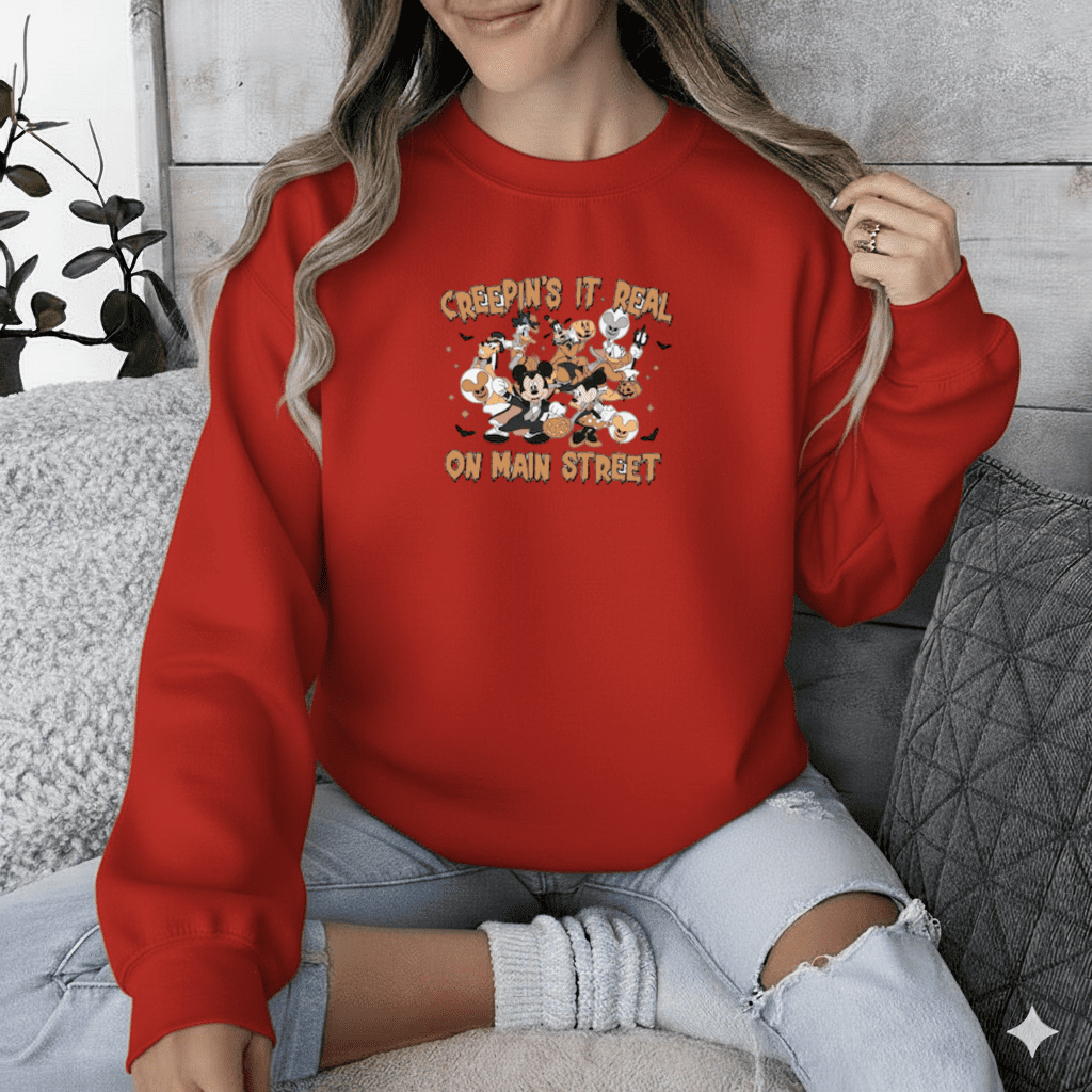 Creepin It Real On Main Street Funny Cartoon Fun Cozy Graphic ...